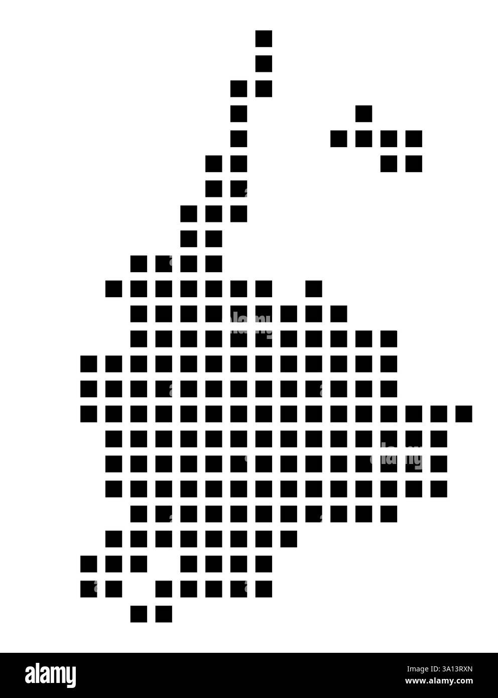 Symbol Map of the City Rochester (New York) showing the city with a ...