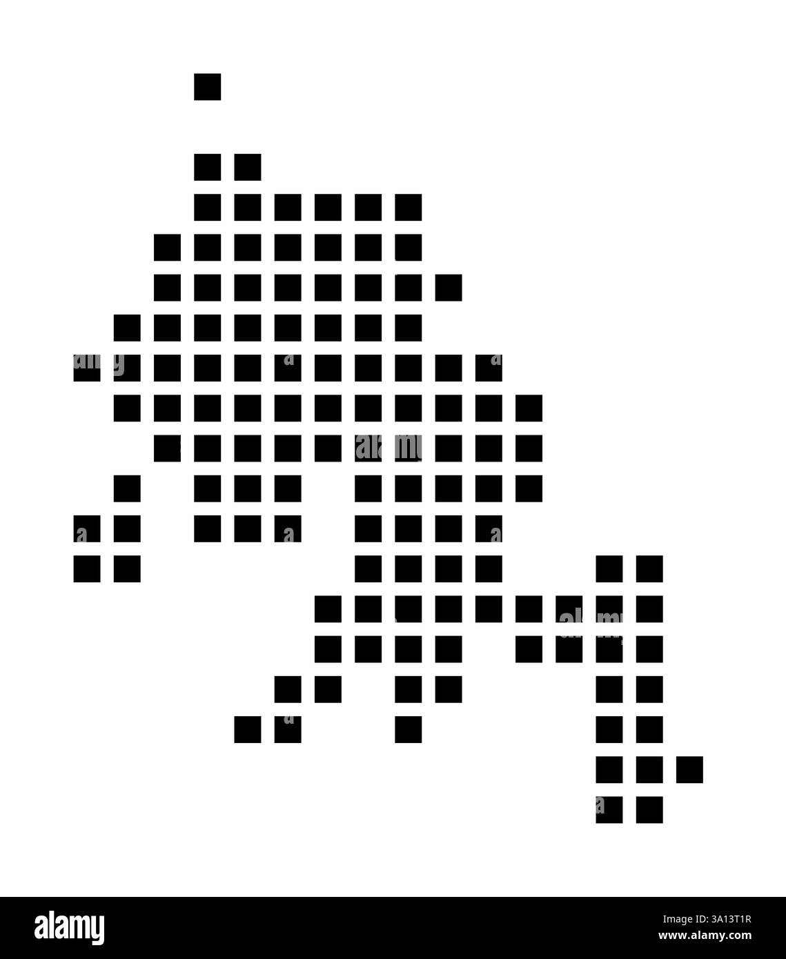 Symbol Map of the City Hamilton (Ohio) showing the city with a pattern ...