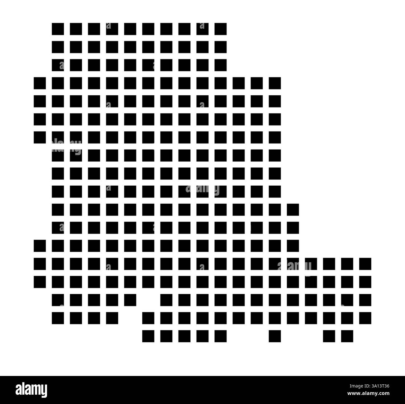 Symbol Map of the City Moore (Oklahoma) showing the city with a pattern ...