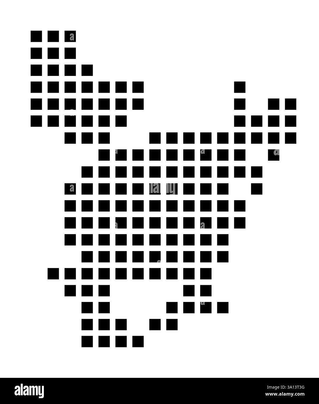 Symbol Map of the City Albany (Oregon) showing the city with a pattern ...