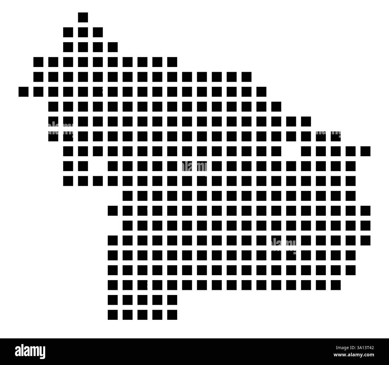 Symbol Map of the City Portland (Oregon) showing the city with a ...