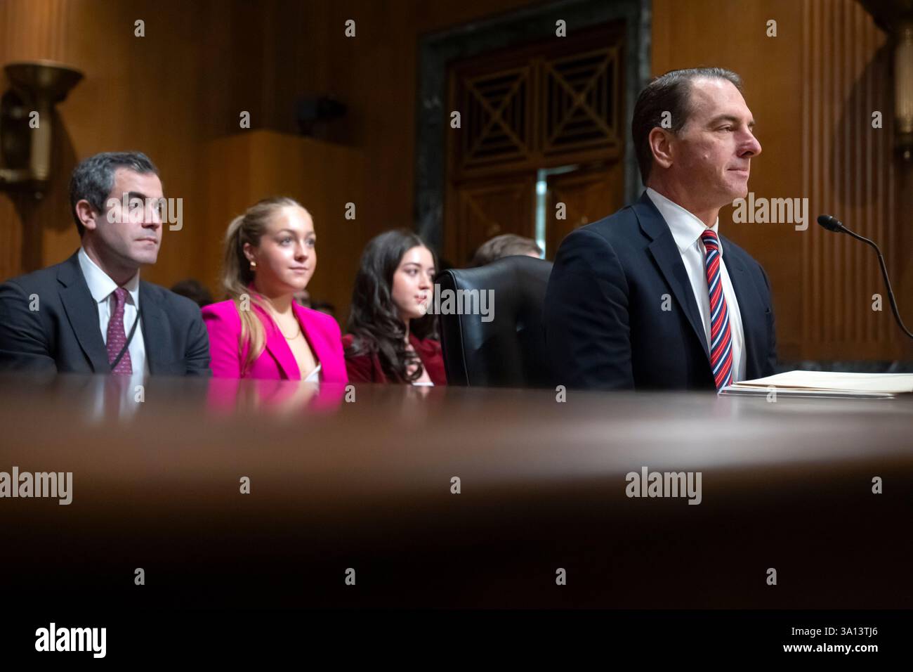 Michael Faulkender, right, President Donald Trump's pick to be Deputy ...