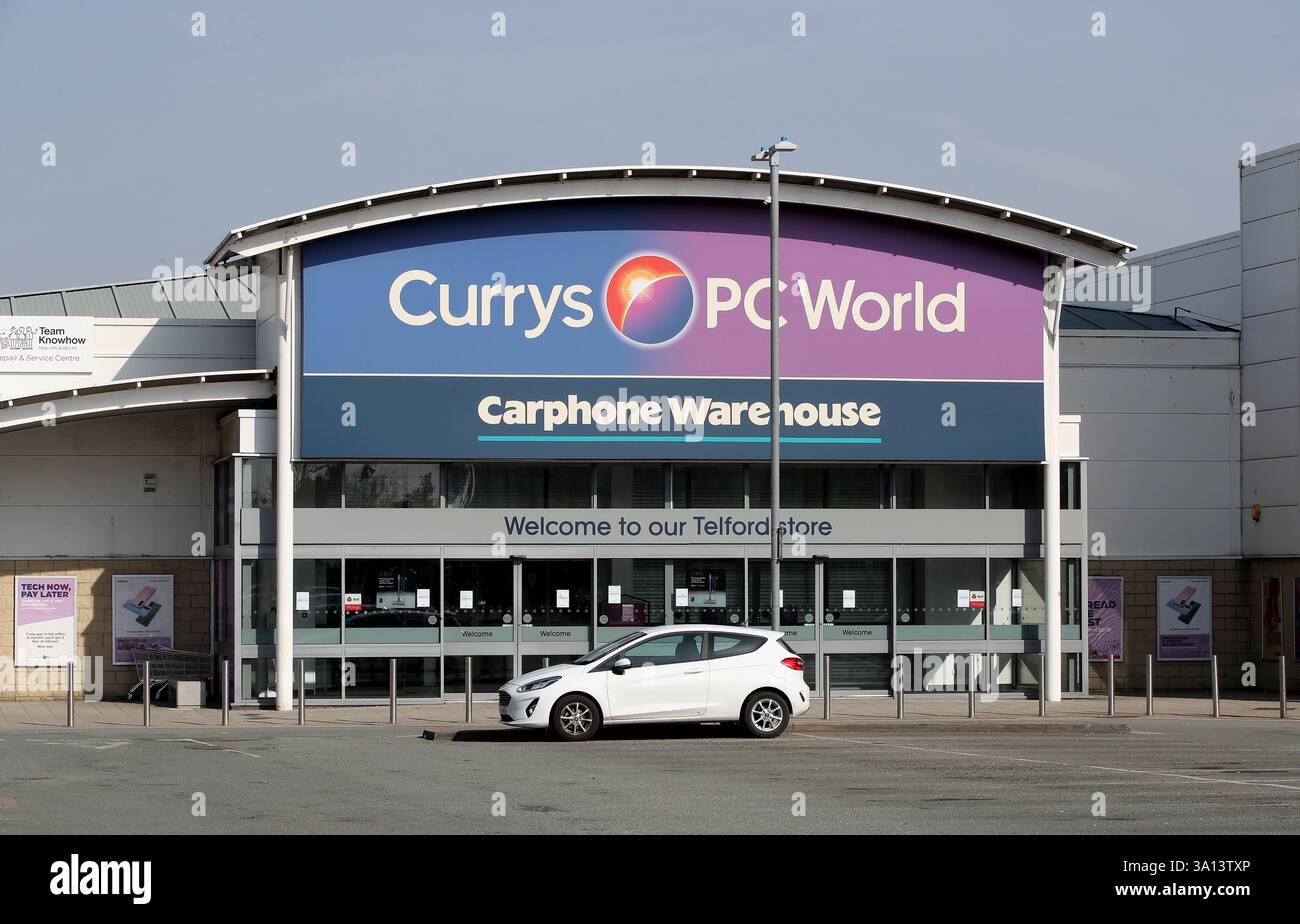 File photo dated 24/03/2020 of A view of a Currys PC World store at ...