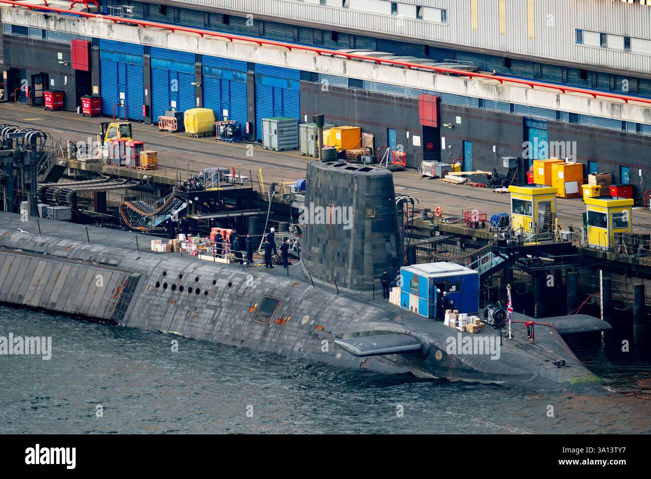 Faslane, Scotland, UK. 6th March 2025. A Vanguard class nuclear ...