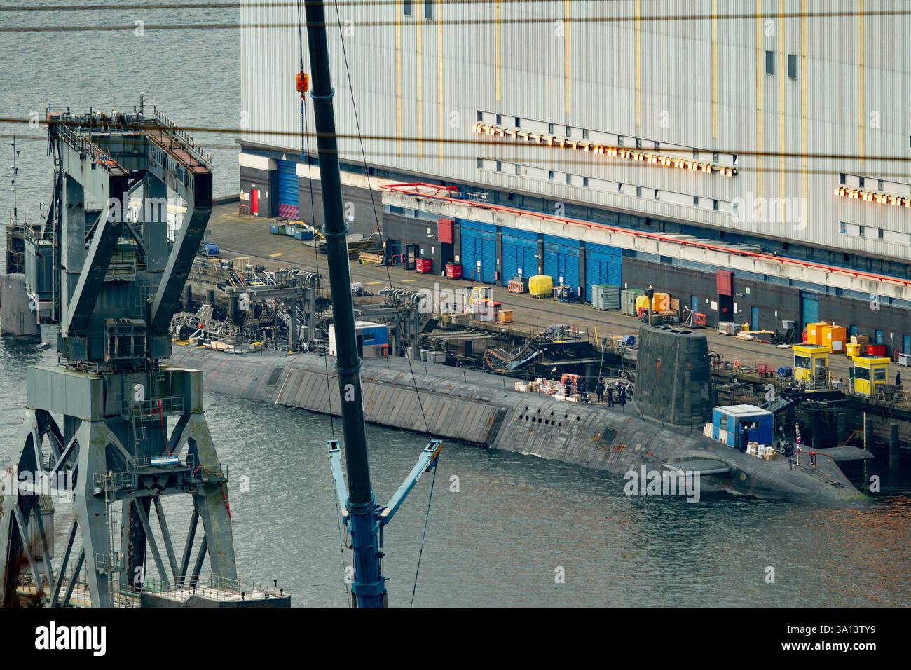 Faslane, Scotland, UK. 6th March 2025. A Vanguard class nuclear ...
