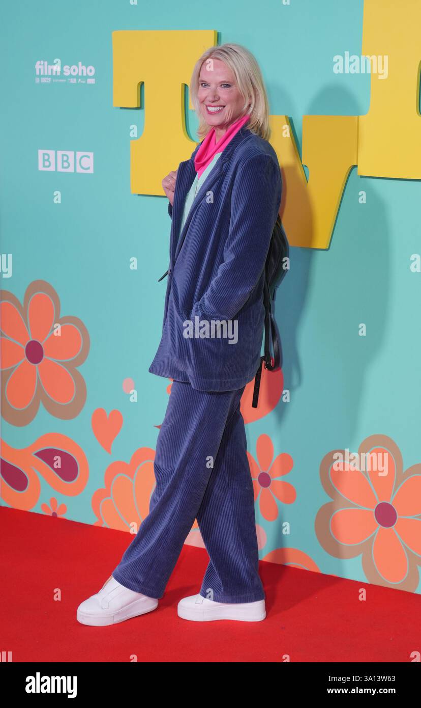 Anneka Rice arriving for a celebrity screening for Twiggy at Vue West ...