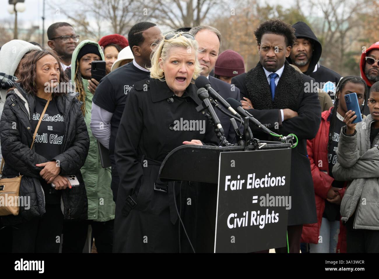 Founder Election Integrity Network Cletta Mitchell speaks during an Election Integrity and Civil ...