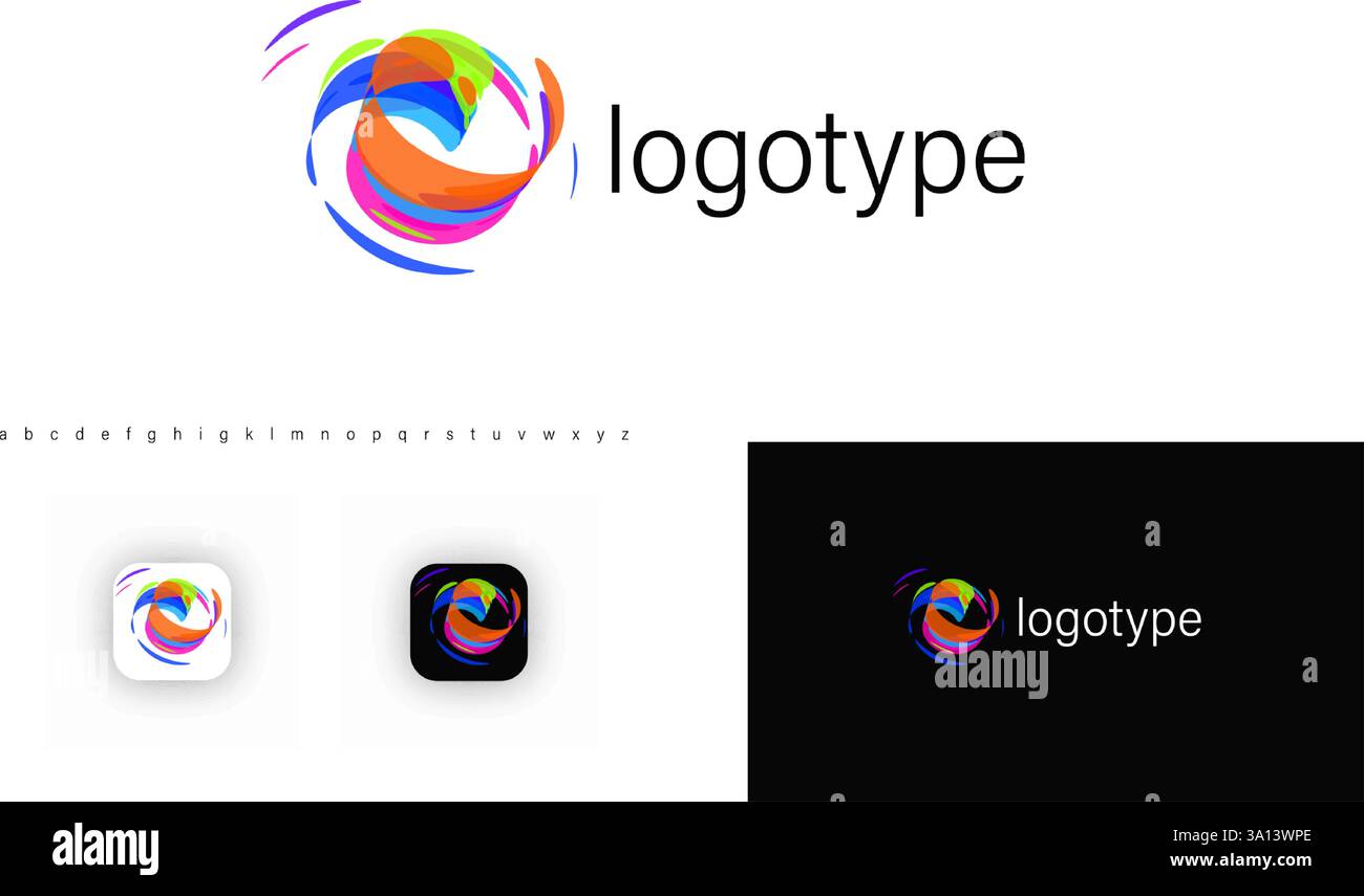Colorful swirling abstract logo conveying movement, energy, innovation ...