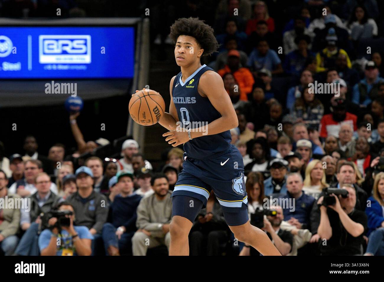 Memphis Grizzlies forward Jaylen Wells (0) plays in the first half of ...
