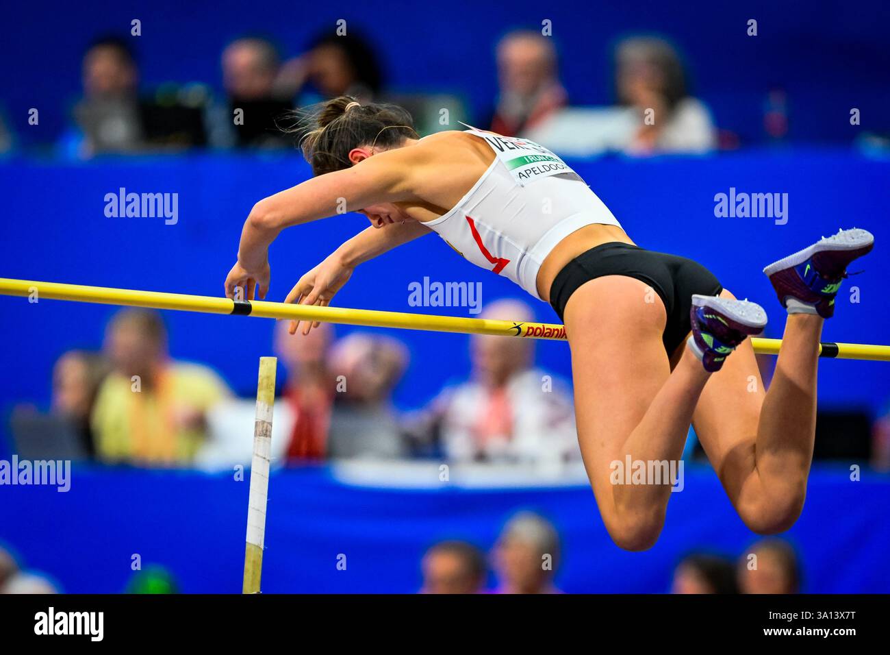 Belgian Elien Vekemans the women's pole vault event, at the European ...