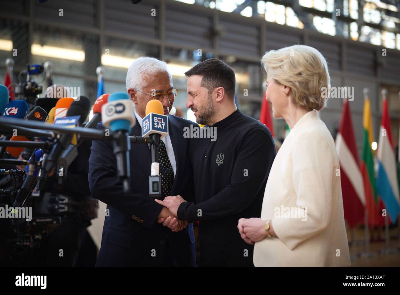 European Council President Antonio Costa, Ukraine's President Volodymyr ...