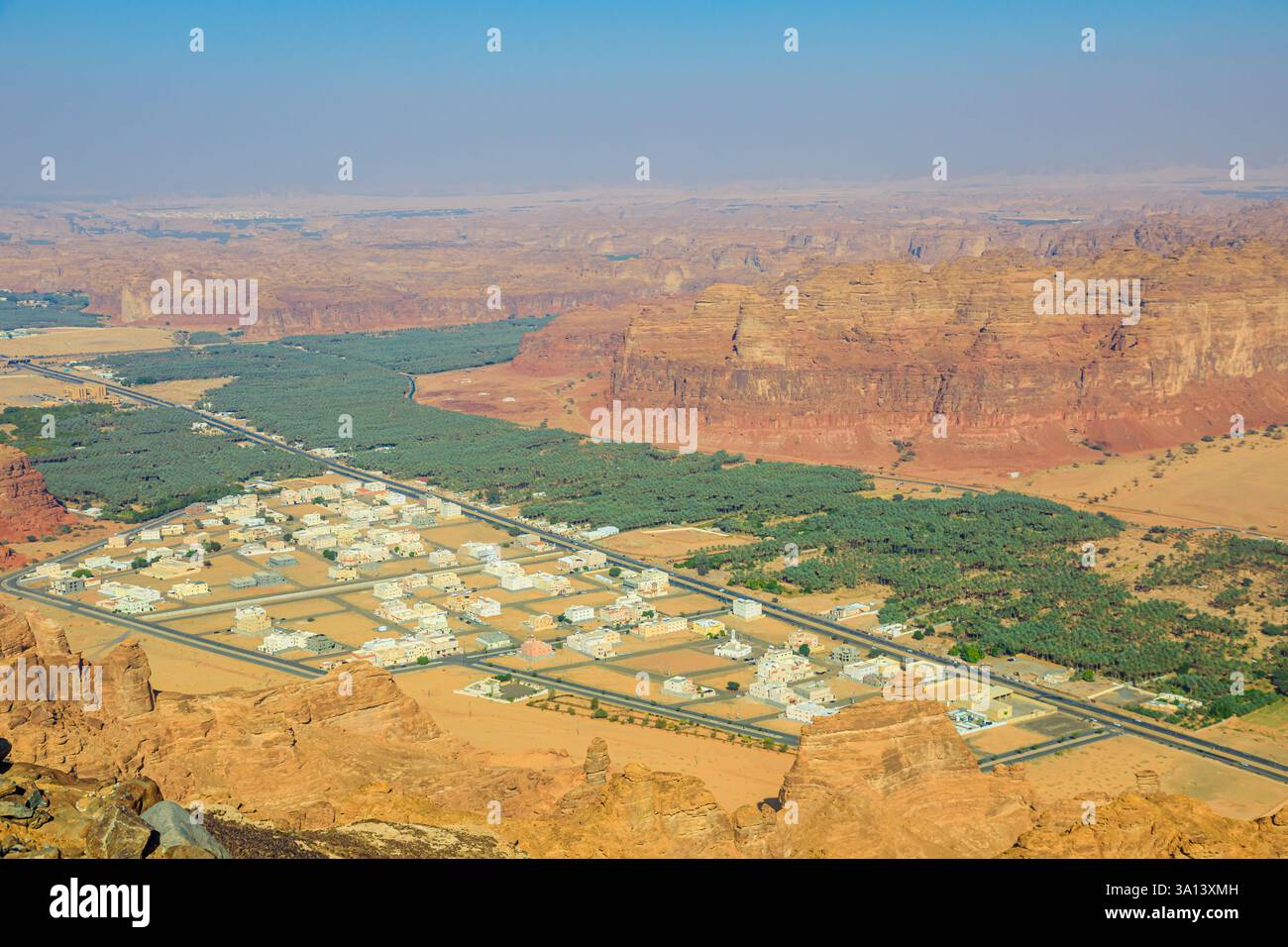 Breathtaking aerial view capturing AlUla Old Town nestled among Saudi ...