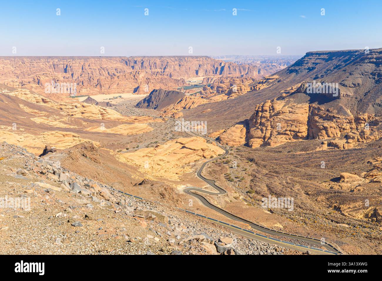 Capturing a breathtaking aerial view from Harrat Viewpoint, revealing ...