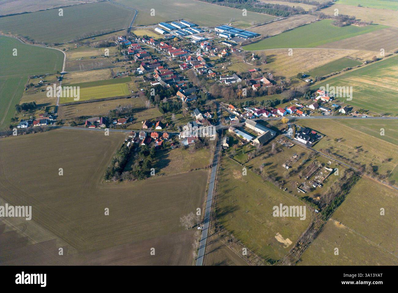 Luftaufnahme Peritz Peritz ist ein Ortsteil der sächsischen Gemeinde ...