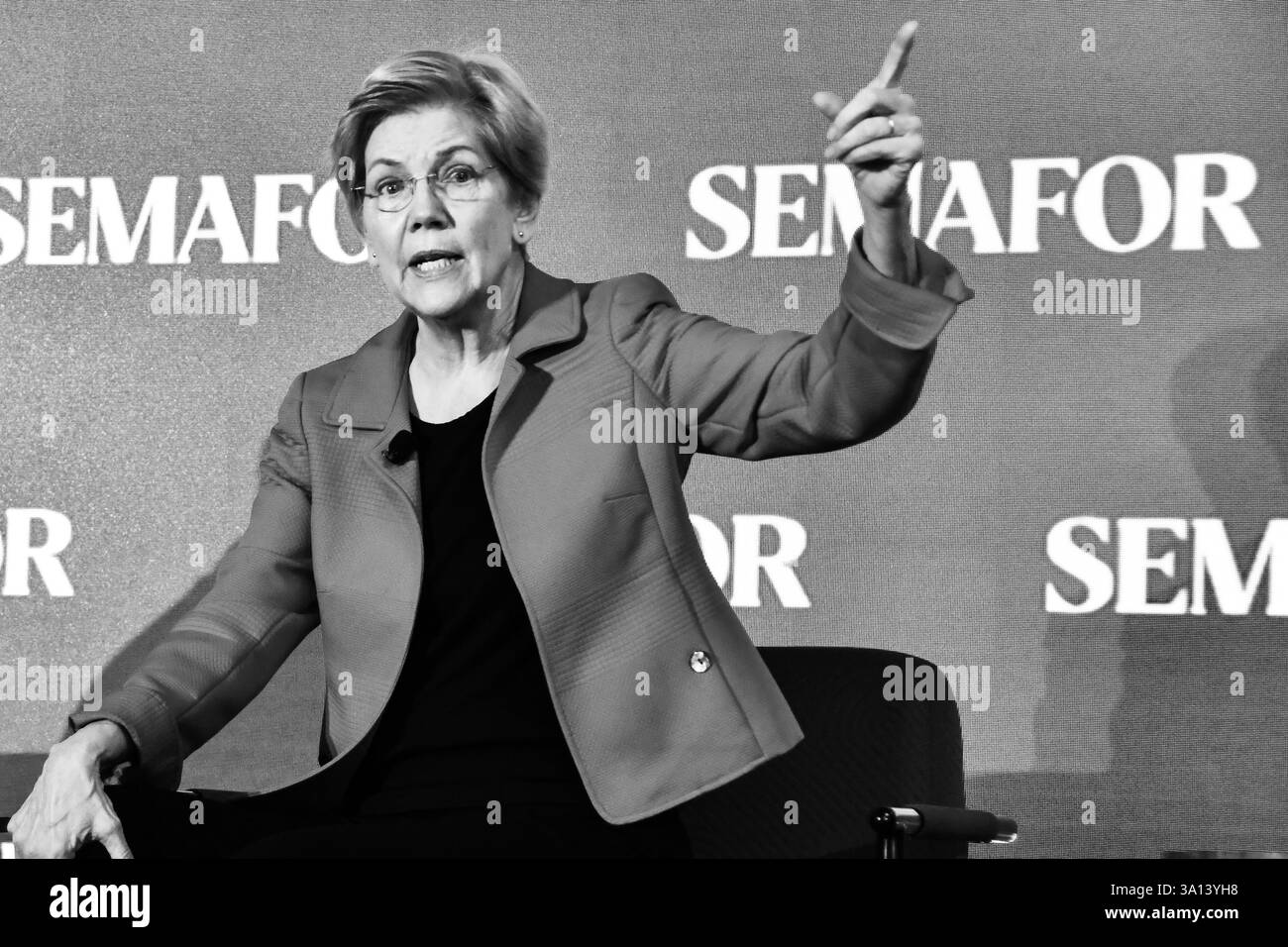 Sen. Elizabeth Warren (D-MA) interviewed by Semafor News, 6 Mar. 2025 ...