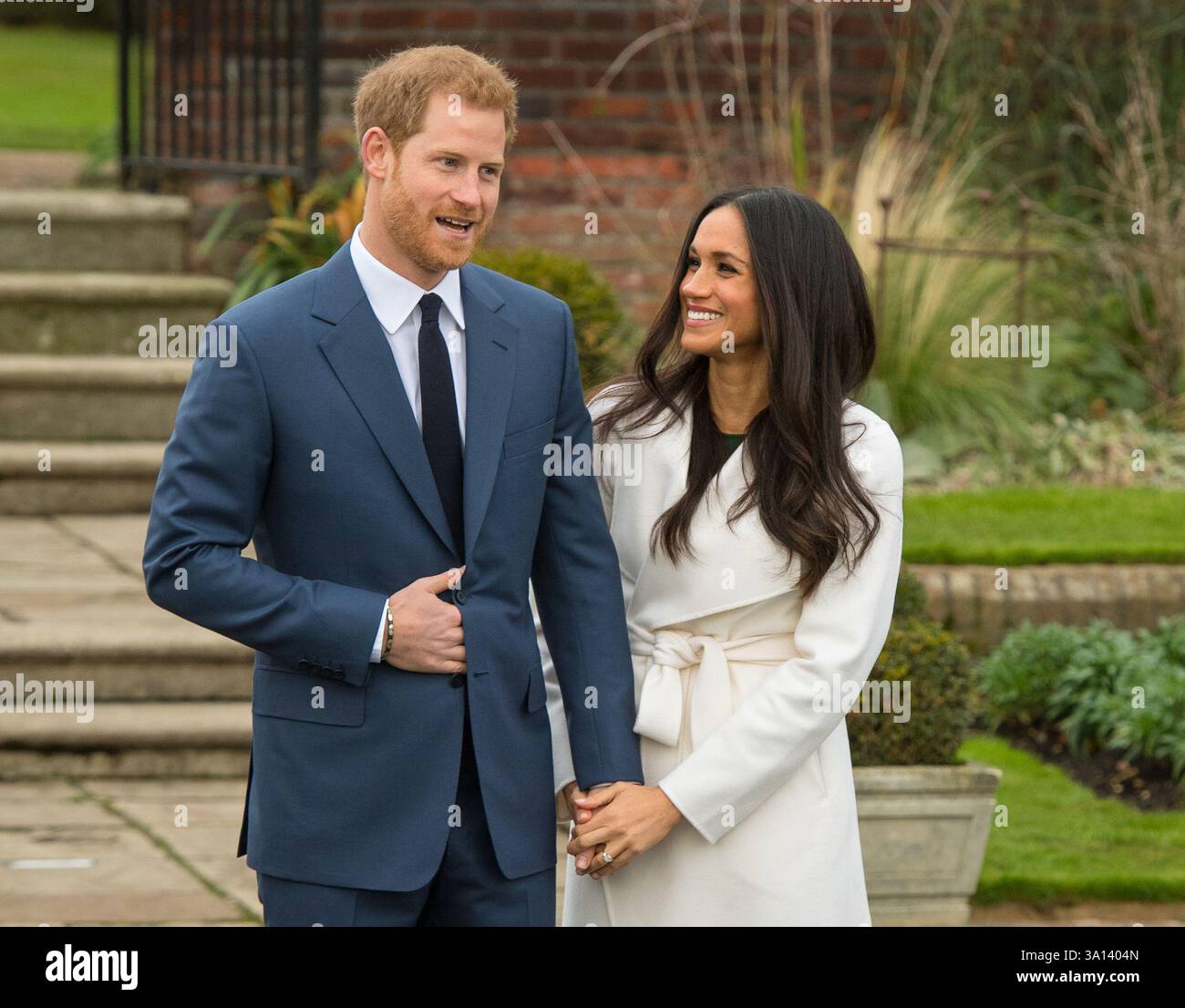 File photo dated 27/11/17 of the Duke and Duchess of Sussex, in the ...