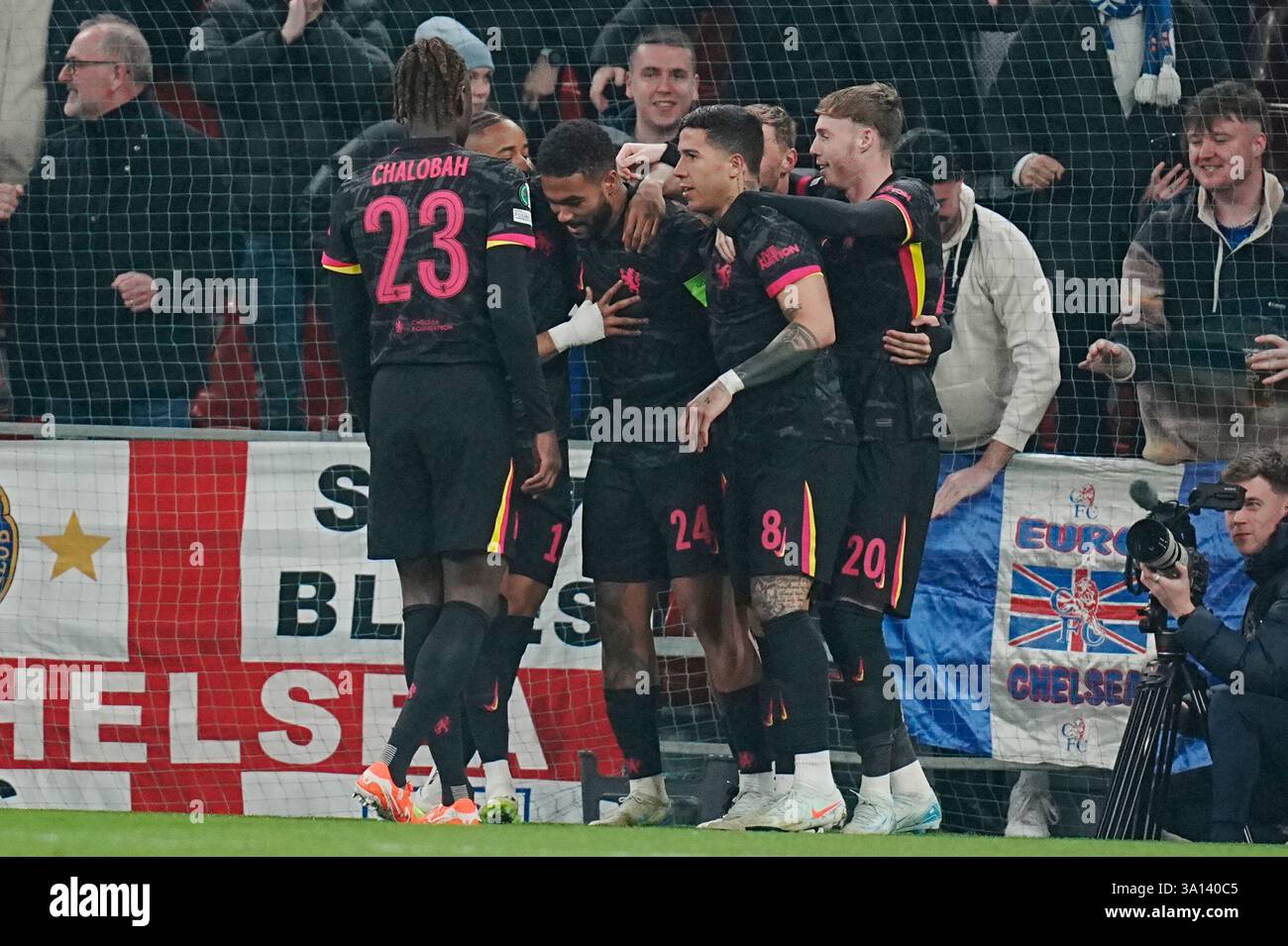 Copenhagen, Denmark. 06th Mar, 2025. Chelseas Reese James after scoring ...