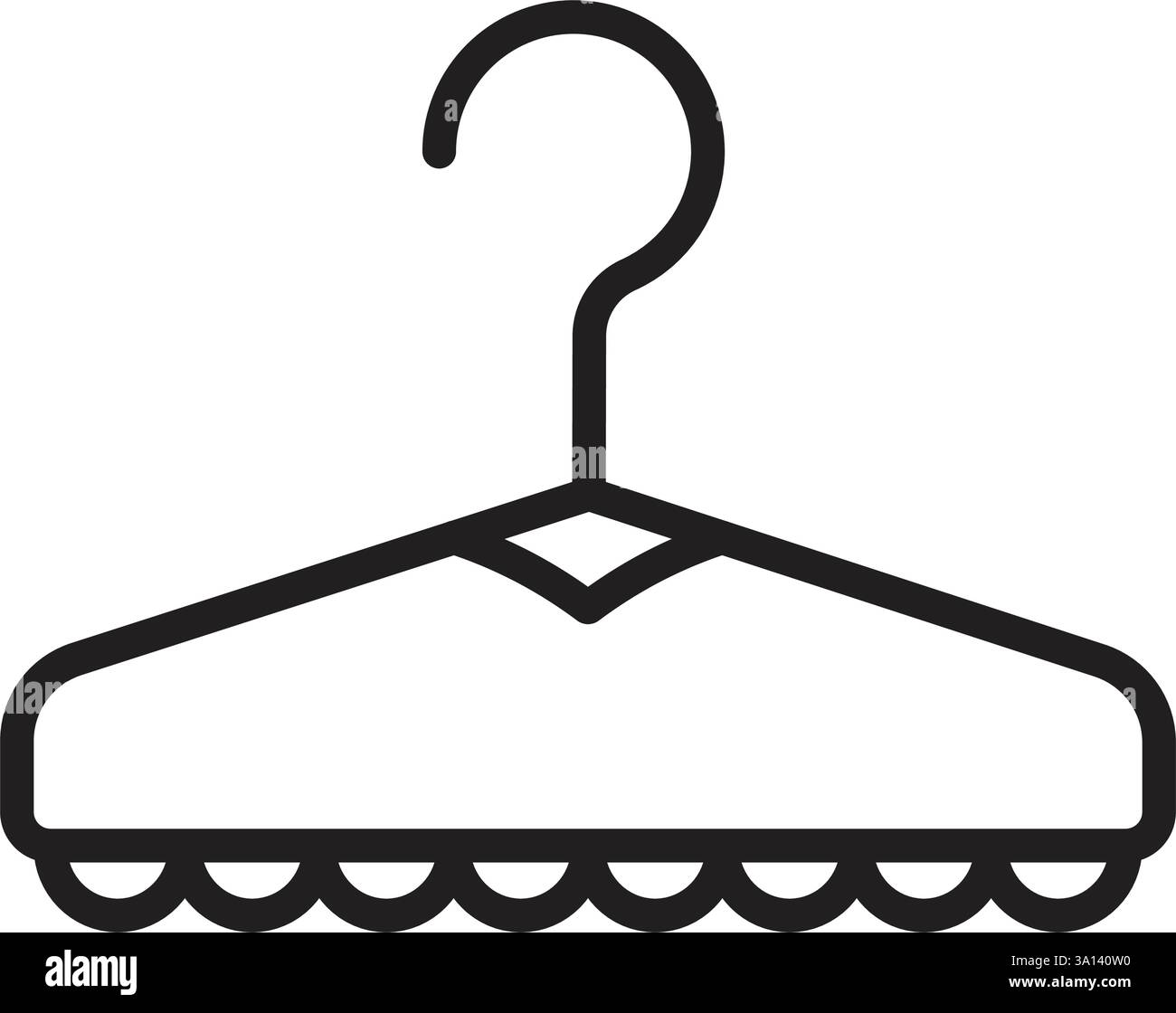 Clothes hanger with frills, feminine changing room sign, black editable ...