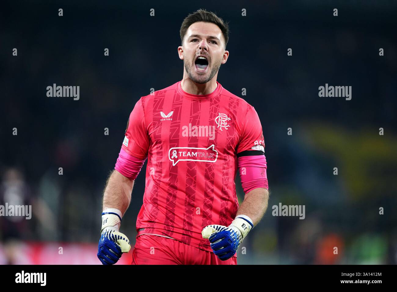 Rangers goalkeeper Jack Butland during the UEFA Europa League Round of ...