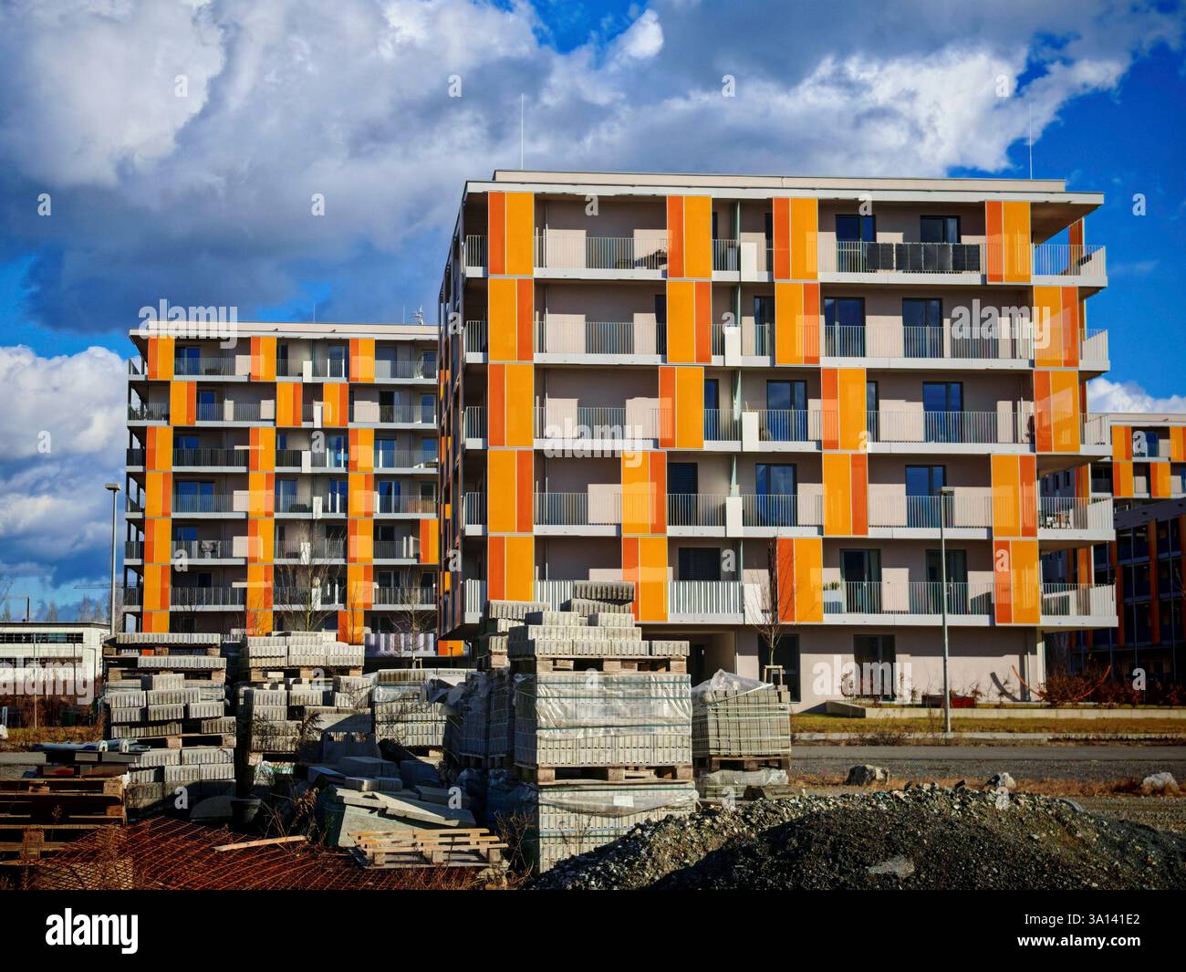 Housing estate in the city, living in a urban residential area Housing ...