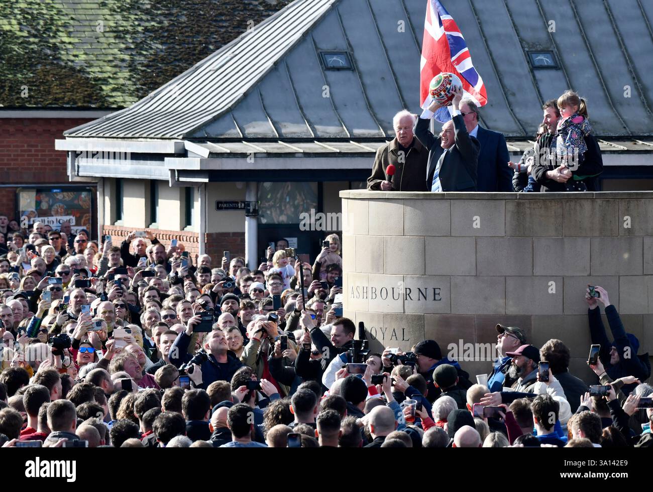 Ashbourne Royal Shrovetide ancient ball game with local farmer David ...