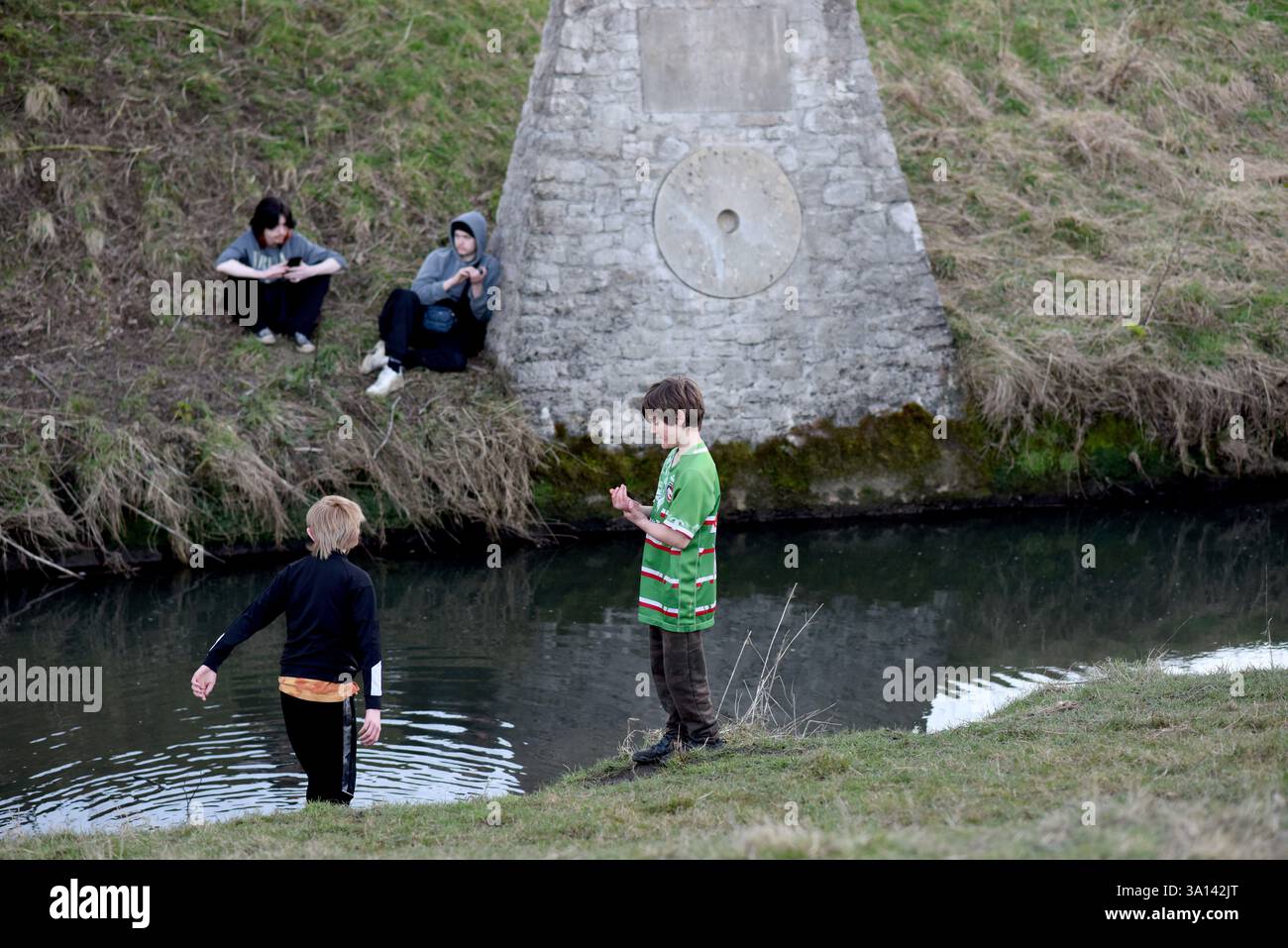 Anticipation.Local kids hoping to see a goal at the Ashbourne Royal ...