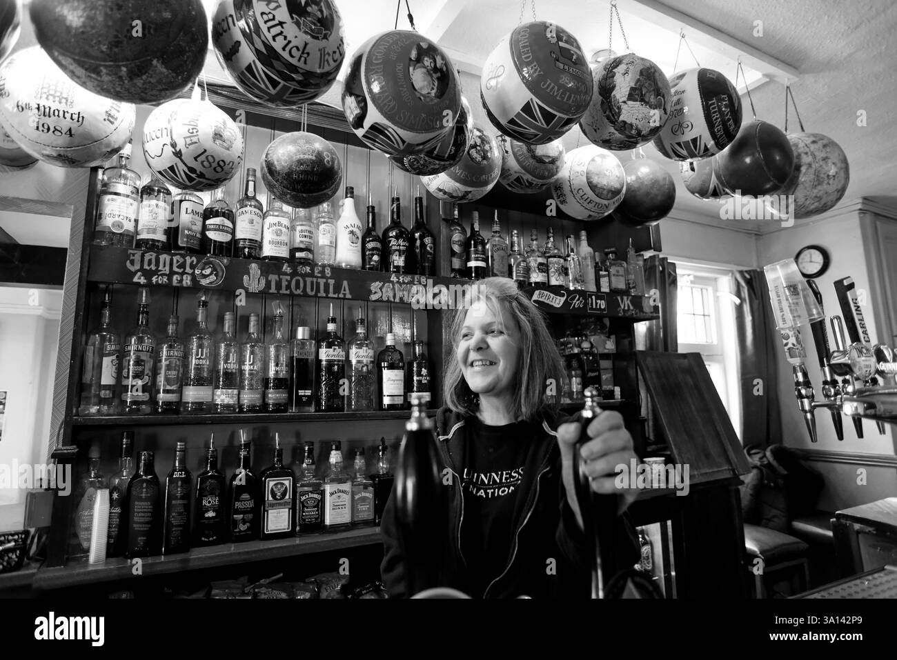 Balls from the famous Ashbourne Royal Shrovetide ancient ball game hang ...