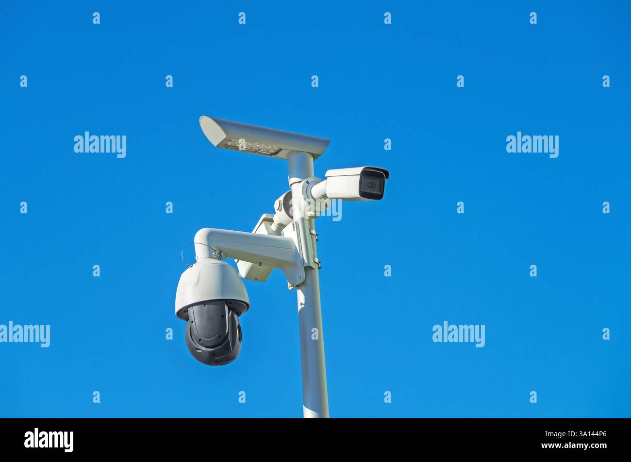Three CCTV cameras and and an autonomous lighting system based on an ...