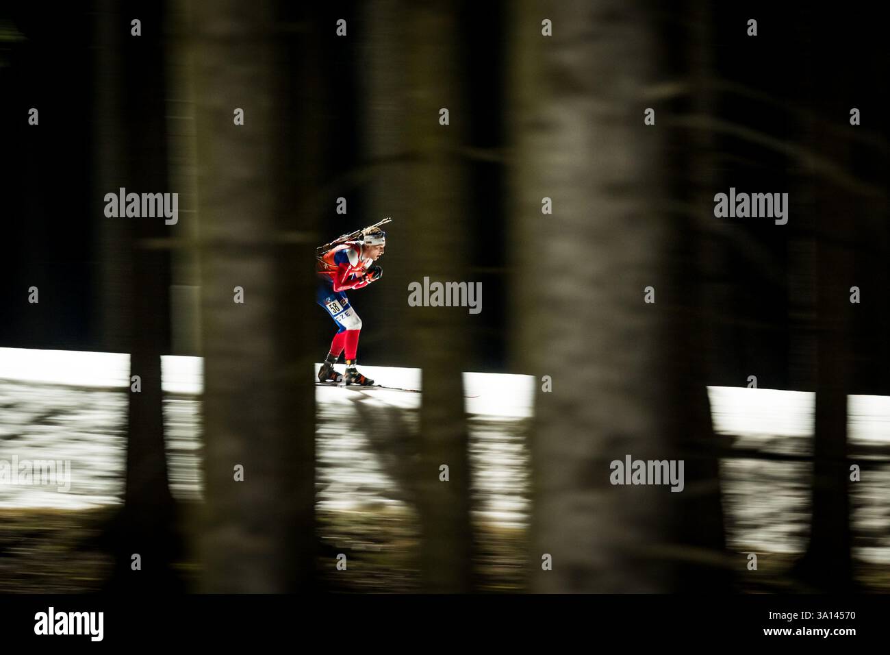 Jonas Marecek from Czechia competes in men's 10 km sprint during the ...
