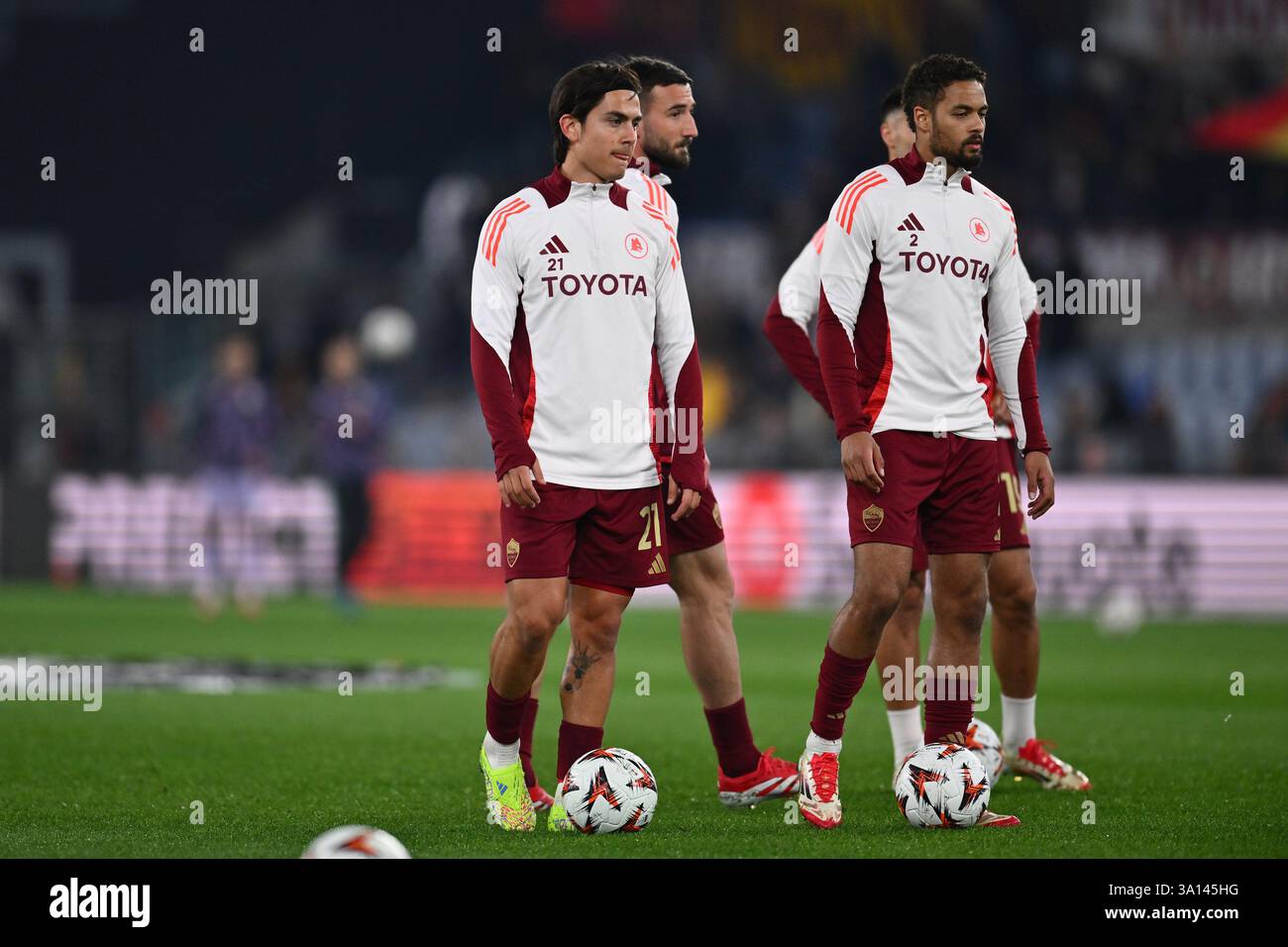 Paulo Dybala of A.S. Roma participates in the 2024/25 UEFA Europa ...