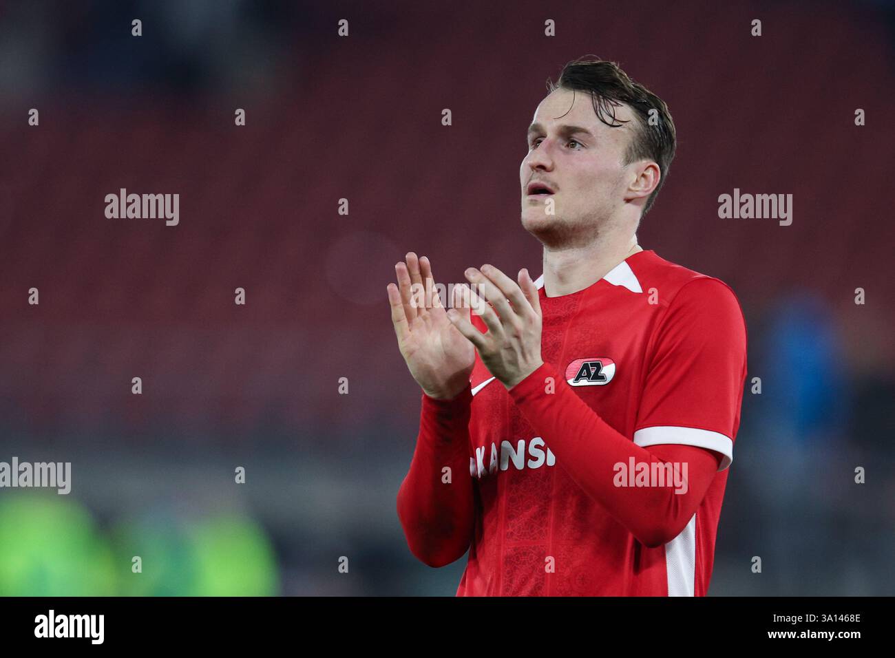 ALKMAAR, NETHERLANDS - 6th Mar 2025: Peer Koopmeiners of AZ Alkmaar ...