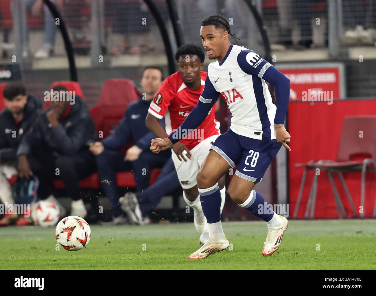 Tottenham Hotspur's Wilson Odobert in action during the UEFA Europa ...