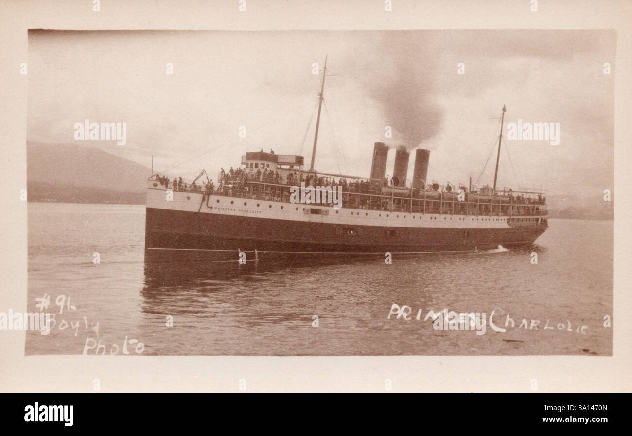 SS Princess Charlotte Steamship, service between Vancouver, Victoria ...