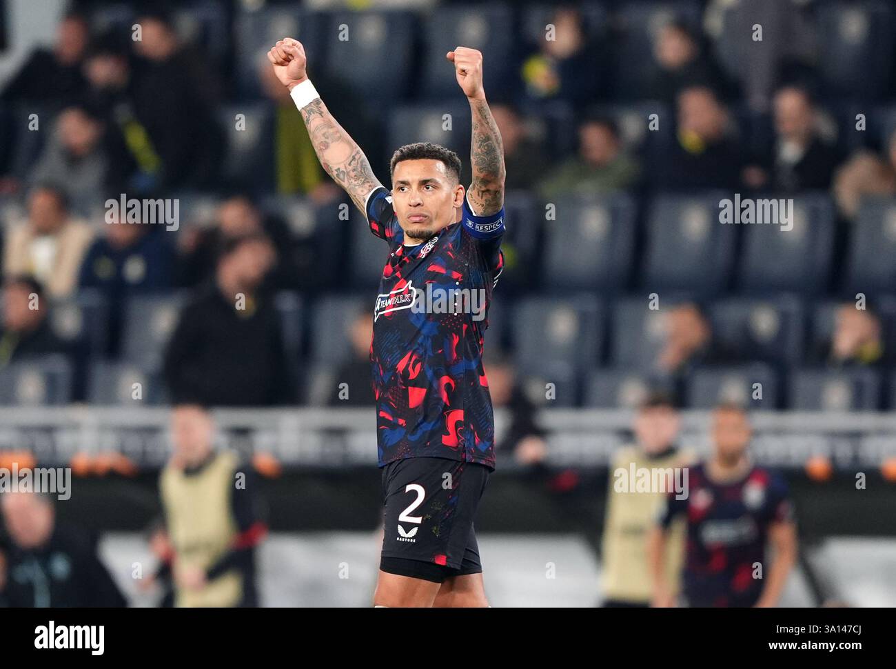 Rangers' James Tavernier following the UEFA Europa League Round of 16 ...