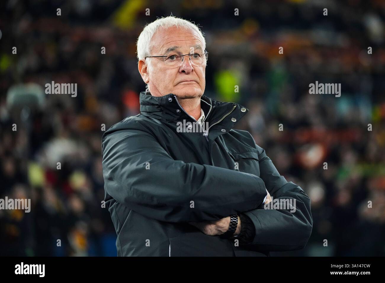 Roma's head coach Claudio Ranieri during the Europa League round of 16 ...