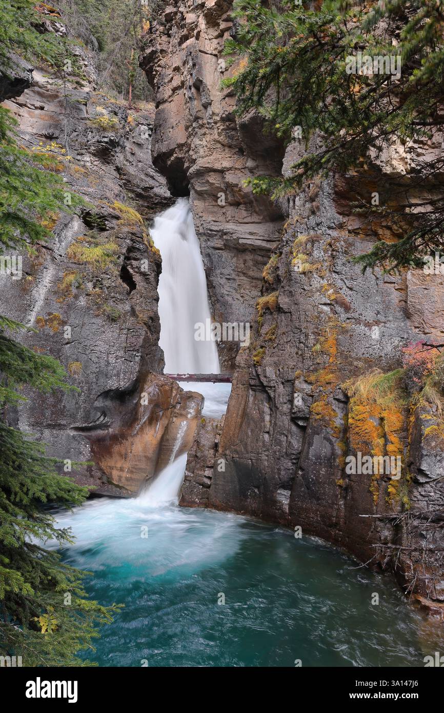 010 The Lower Falls of Johnston Canyon on the homonymous hiking trail ...