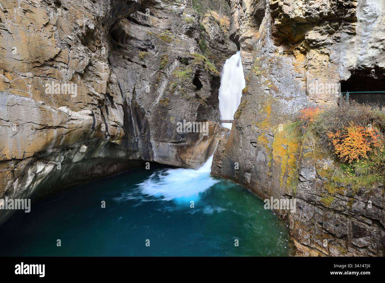 011 The Lower Falls of Johnston Canyon on the homonymous hiking trail ...