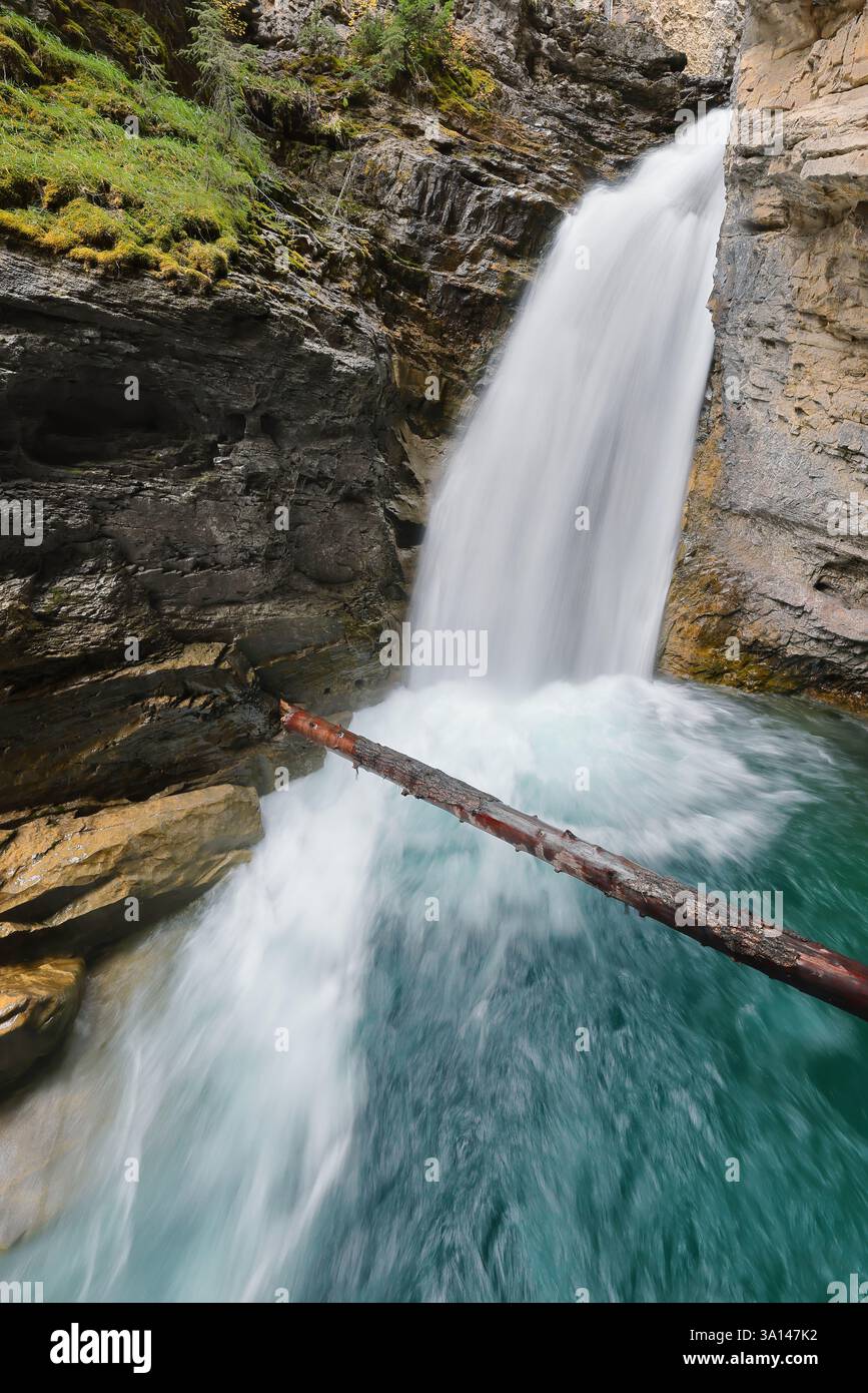 012 The Lower Falls of Johnston Canyon on the homonymous hiking trail ...