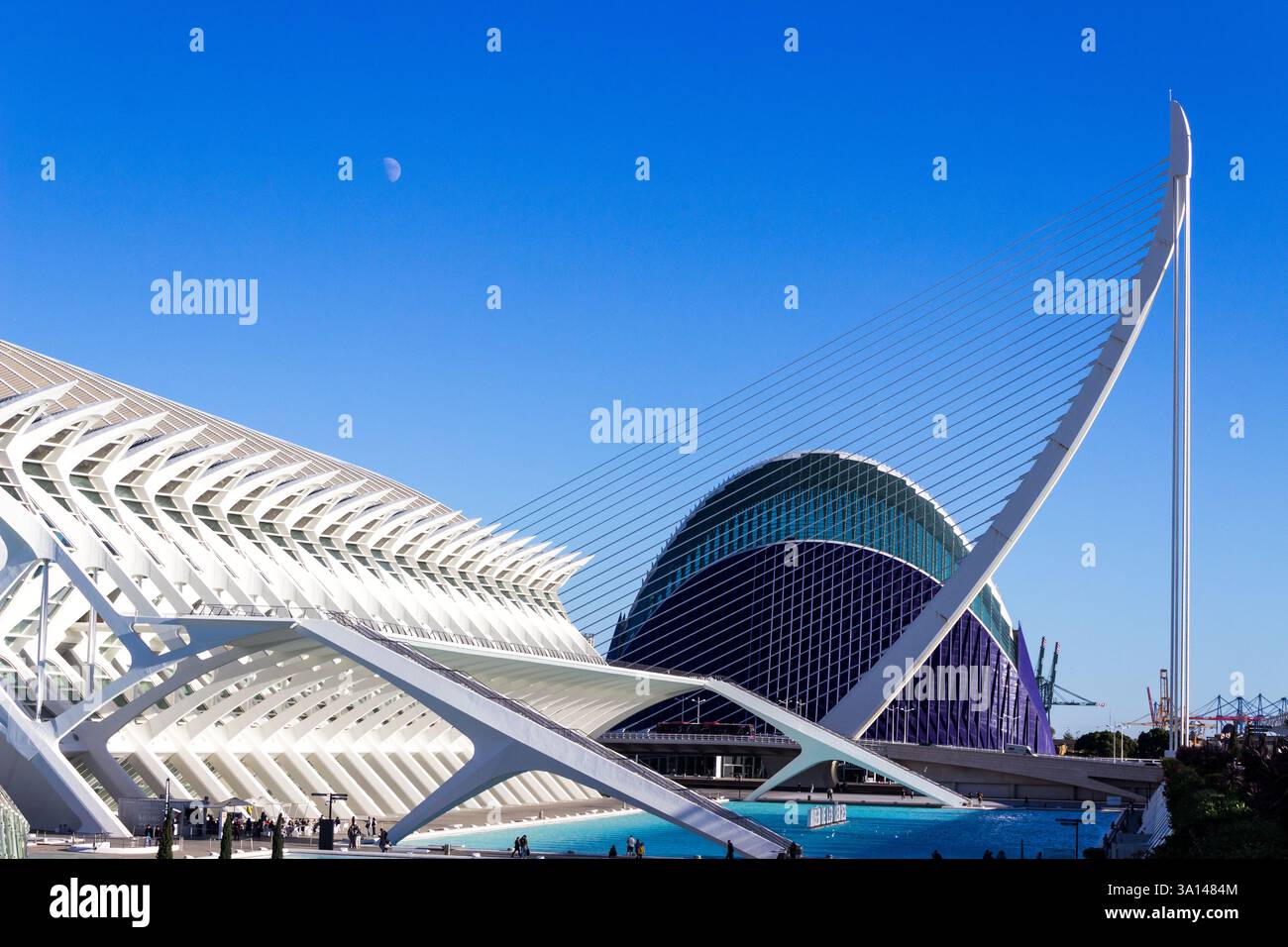 Museu de las Ciencias, Assut de l'Or bridge, L Agora, Valencia Stock ...