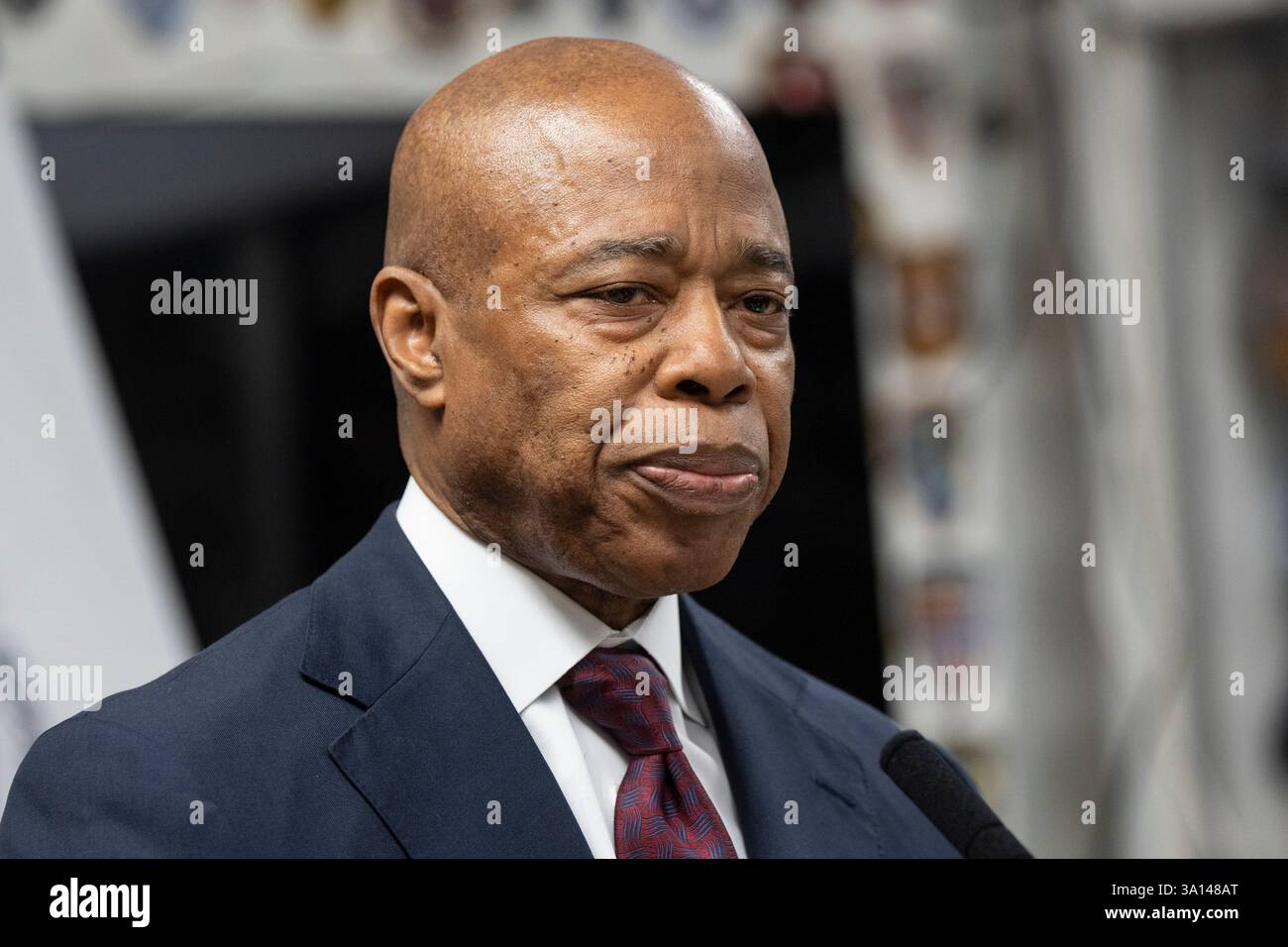 New York, NY, March 6, 2025: Mayor Eric Adams speaks at NYPD 6th ...