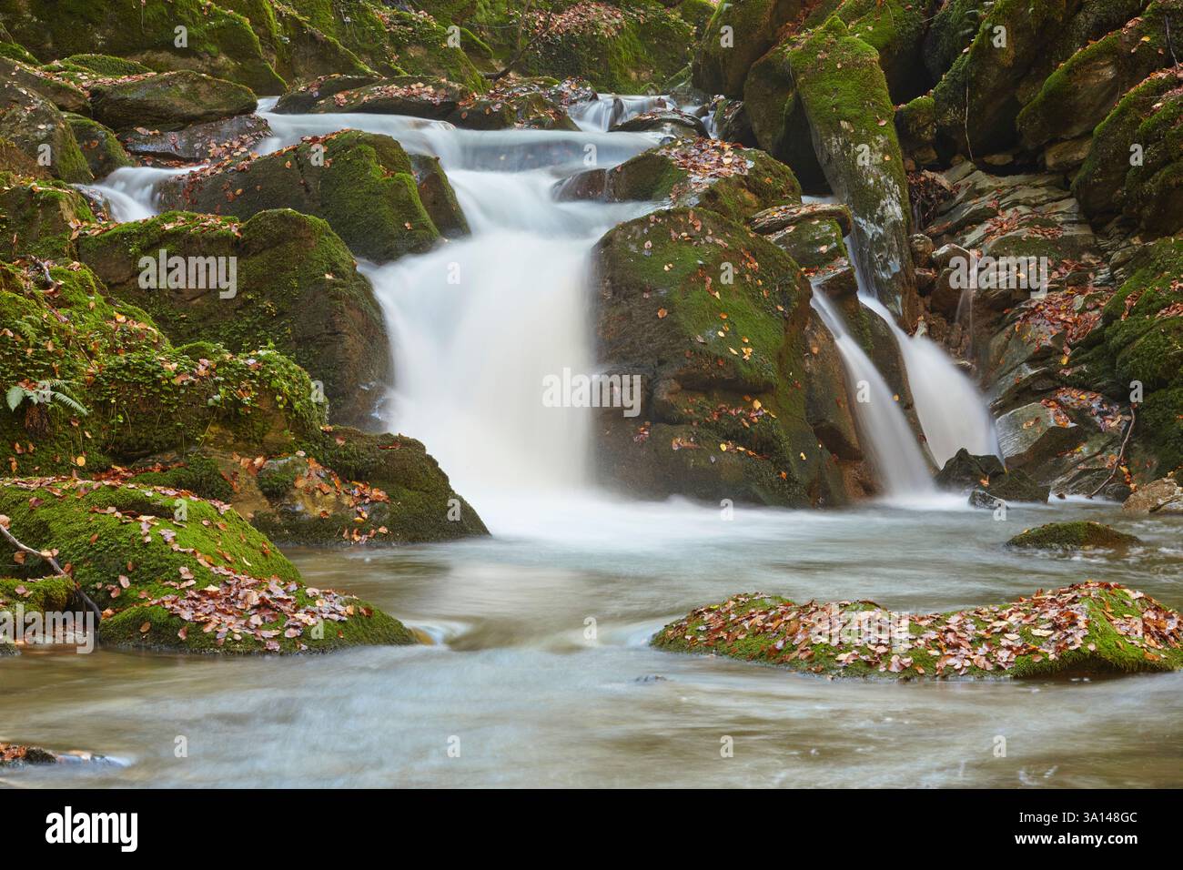 Waterfall on mountain Paiko Stock Photo - Alamy