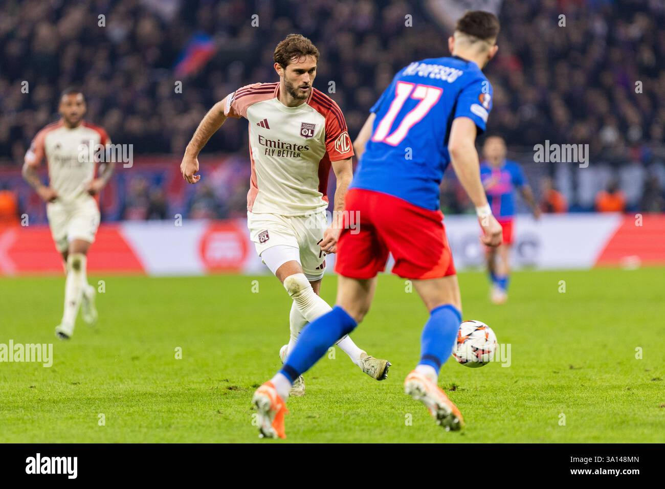 Tanner Tessmann of Lyon in action during the UEFA Europa League, Round ...