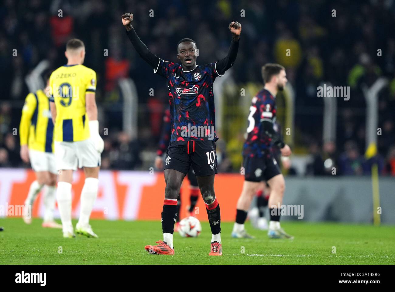 Rangers' Mohamed Diomande following the UEFA Europa League Round of 16 ...