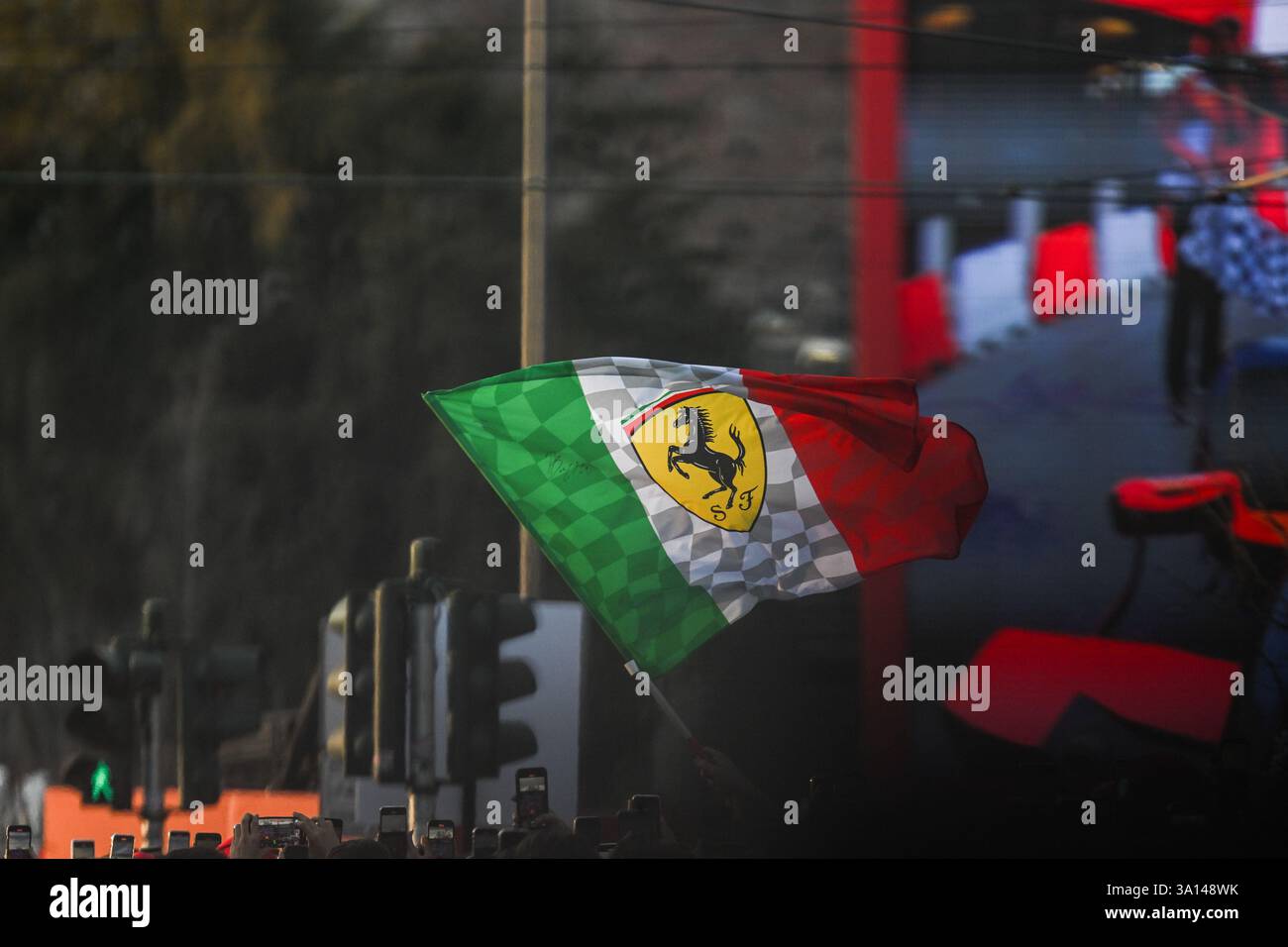 Ferrari Supporter during Formula 1 drivers team Ferrari presentation ...