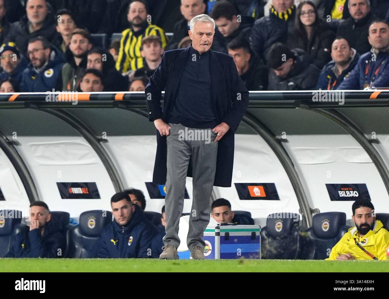 during the UEFA Europa League Round of 16, first leg match at the Ulker ...
