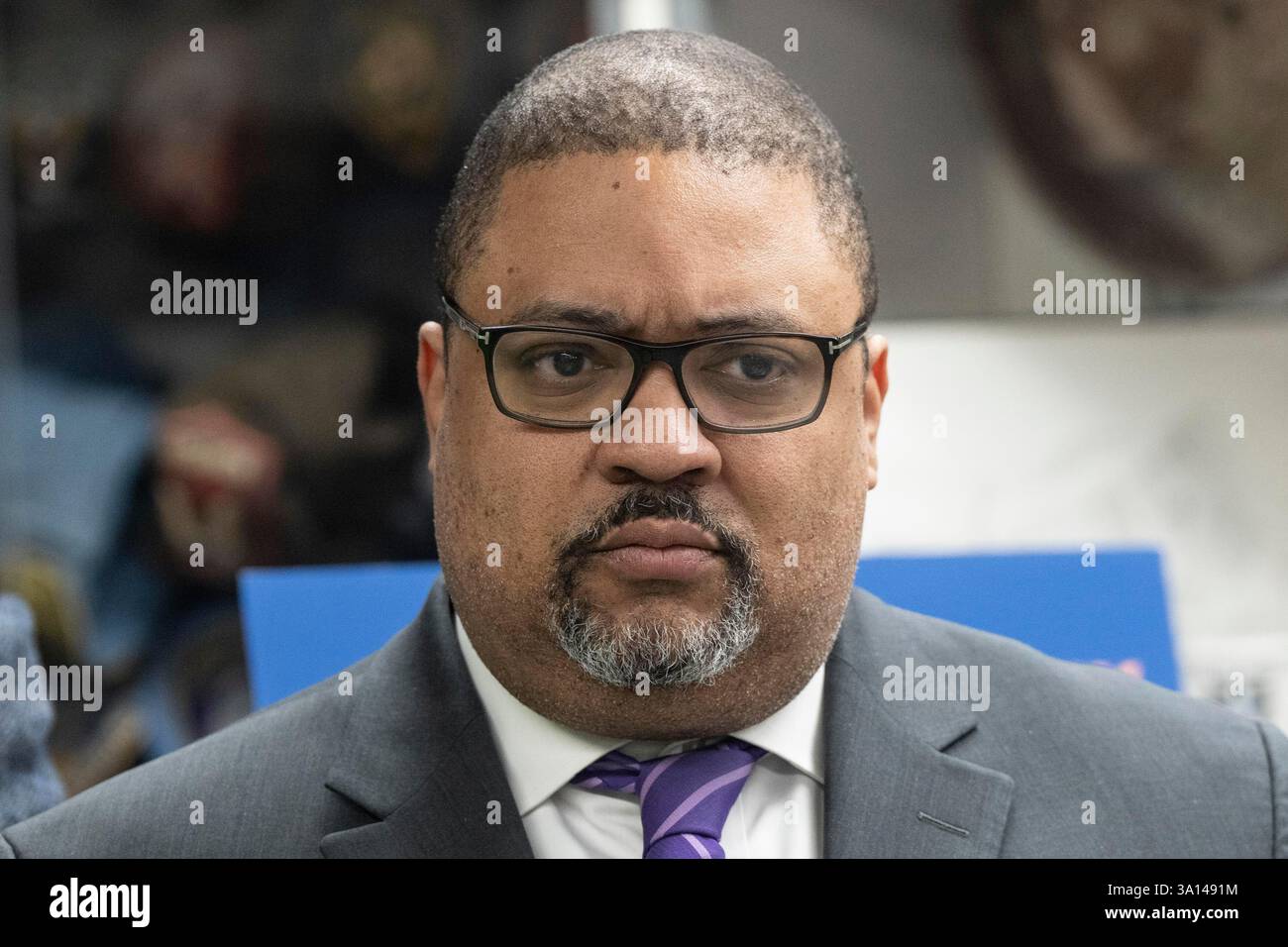 March 6, 2025, New York, New York, USA: District Attorney Alvin Bragg attends as Mayor Eric ...