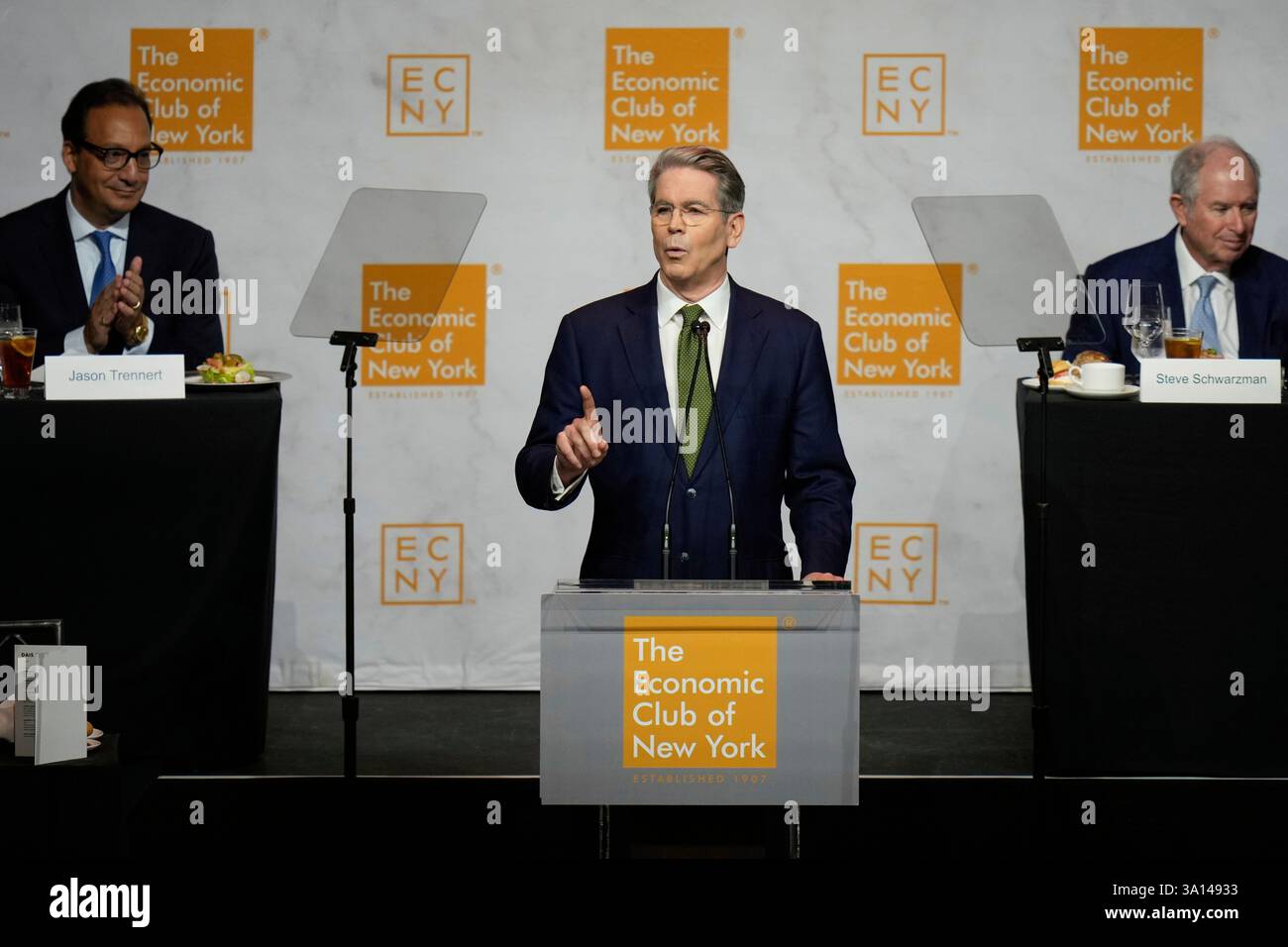 Scott Bessent, United States Secretary of the Treasury, speaks at an ...