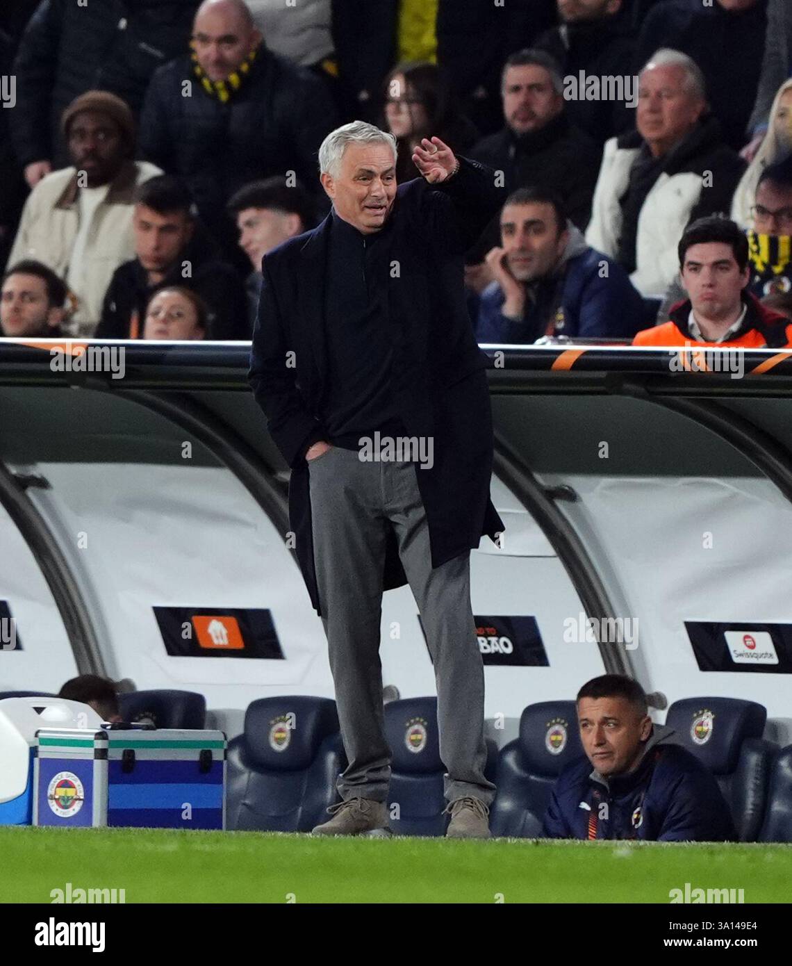 Fenerbahce manager Jose Mourinho during the UEFA Europa League Round of ...