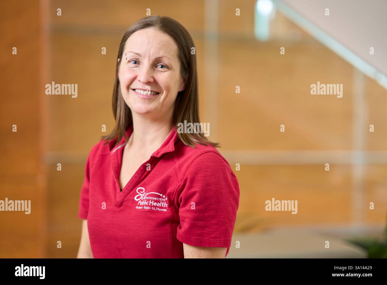 St.Thomas, Canada. 04th Mar, 2025. Public Health nurse Cara-Lee Coghill ...