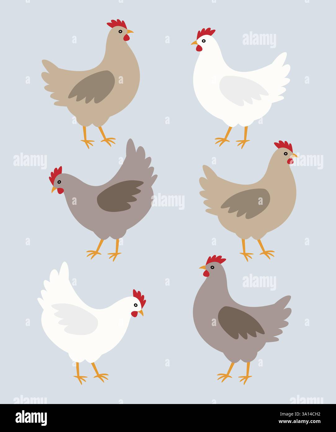 Set various animals illustration hi-res stock photography and images ...